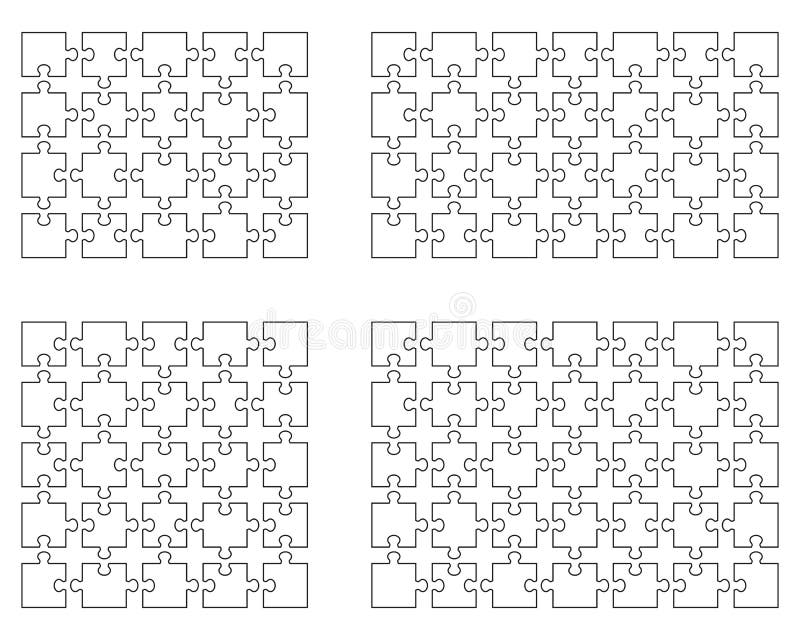 Puzzles, separate pieces stock illustration. Illustration of ...