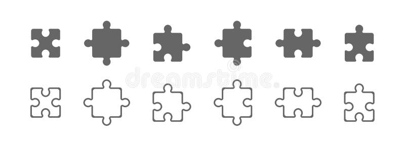 Puzzles. a Set of Puzzle Elements Stock Vector - Illustration of ...