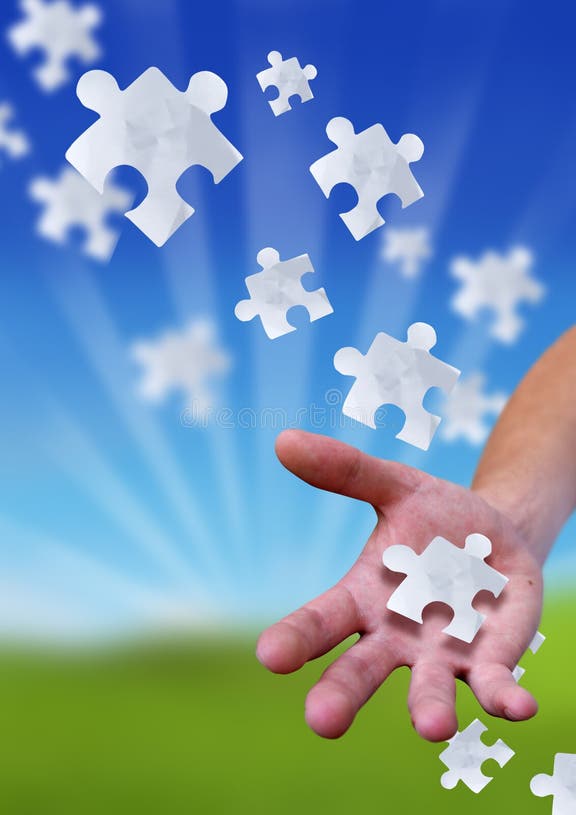 The Puzzling Link stock image. Image of match, hand, parts - 2582993