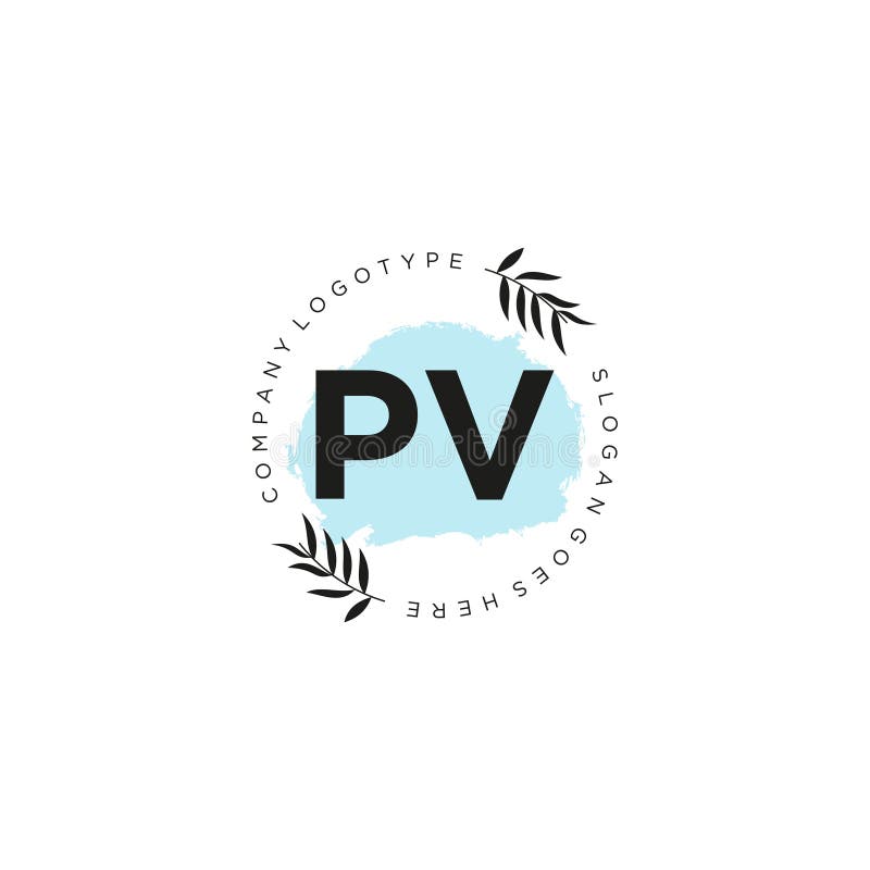 PV Letter Logo Icon Design Template Elements Stock Vector ...