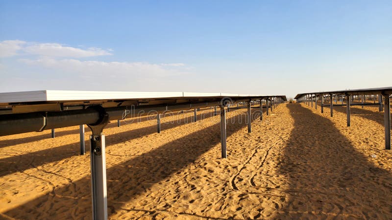 PV Module Tracker System Site View Stock Image - Image of panels, solar ...