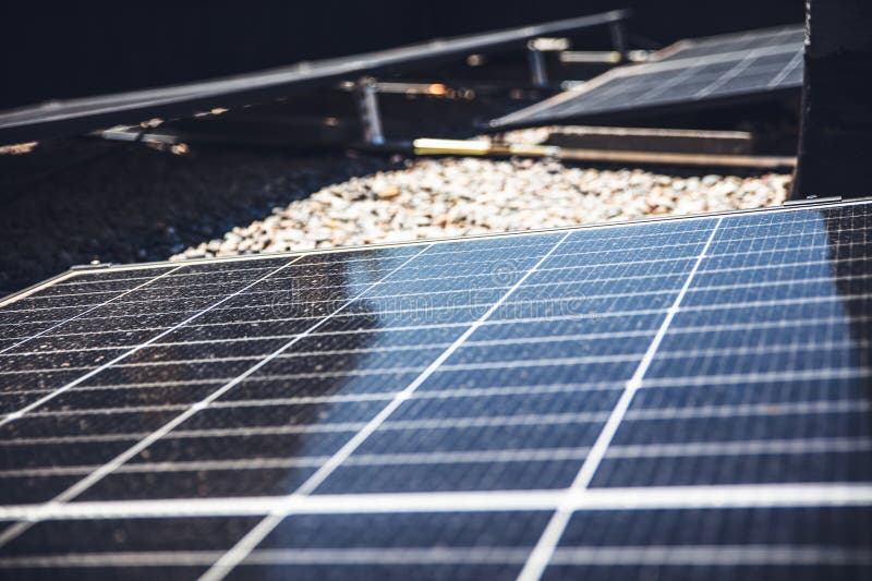 Solar Panels Flat Roof Special Substructure Stock Photos - Free ...