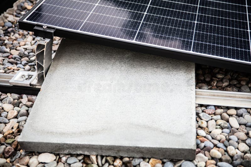 Solar Panels Flat Roof Special Substructure Stock Photos - Free ...