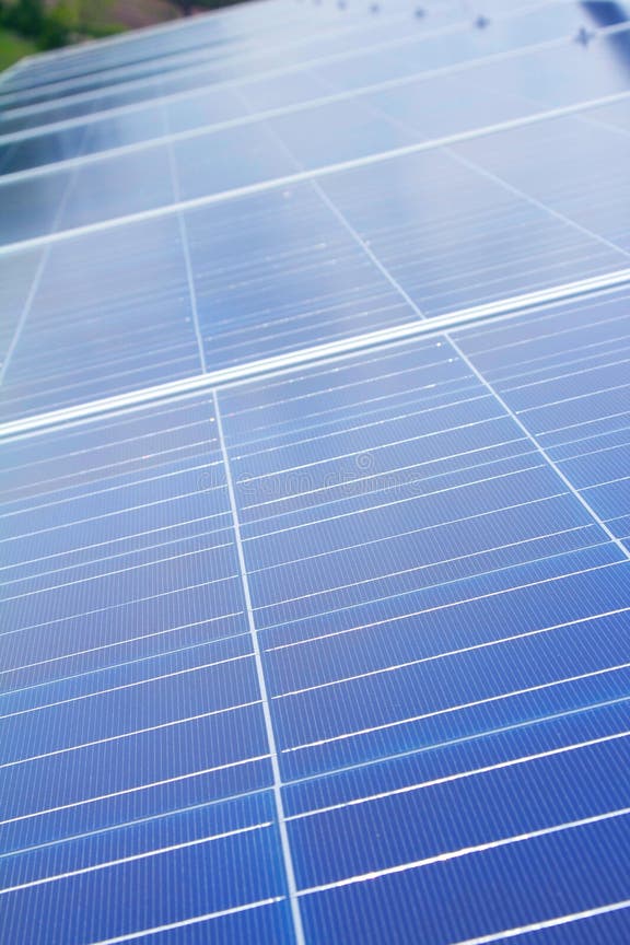 PV Photovoltaic Solar Panel Array Stock Image - Image of green ...