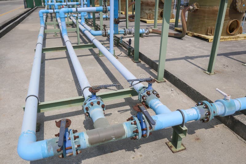 PVC Chemical pipe line stock image. Image of engineering - 37792945