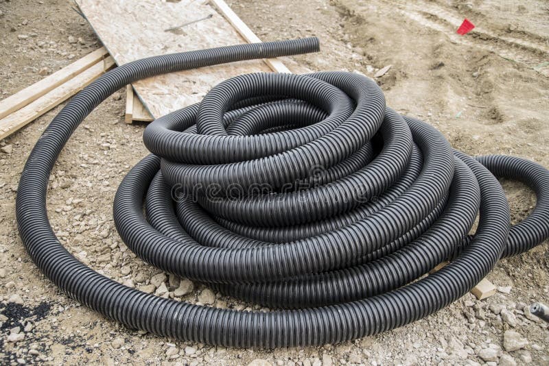 PVC coil pipe stock photo. Image of cabling, electrical - 87407786