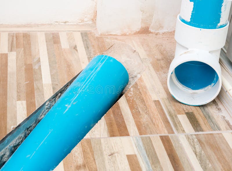 PVC drainage pipe stock photo. Image of tool, outdoor - 71973716