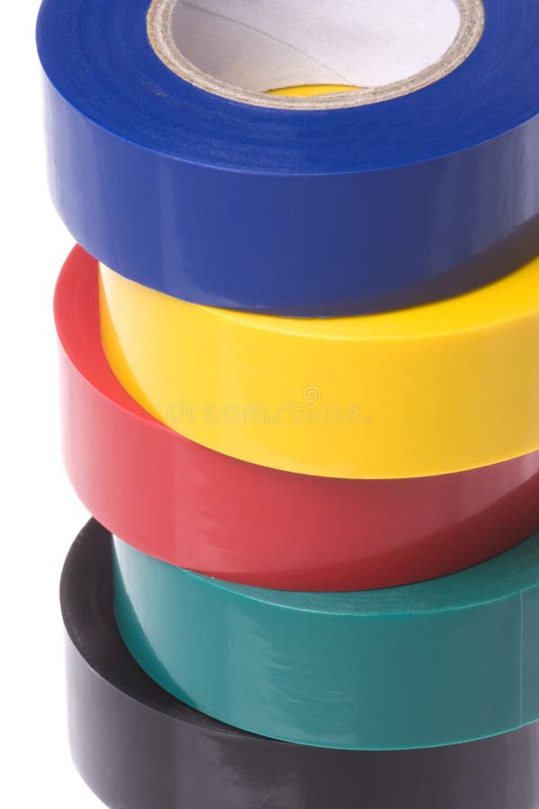 PVC Electrical Tapes Isolated Stock Photo - Image of electrical, color ...