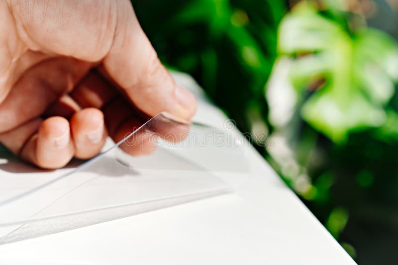 PVC Film. Polymeric Material Made of Polyvinyl Chloride Stock Photo ...