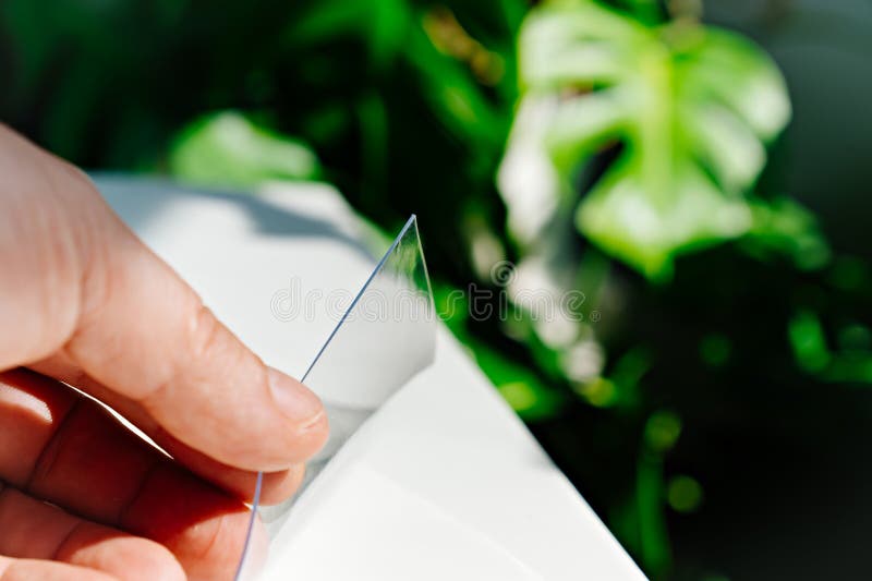 PVC Film. Polymeric Material Made of Polyvinyl Chloride Stock Image ...