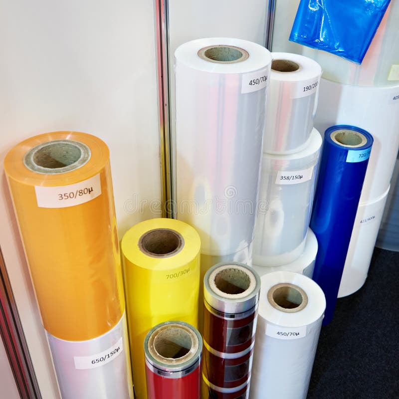 PVC films for industry stock image. Image of polyvinyl - 346028105
