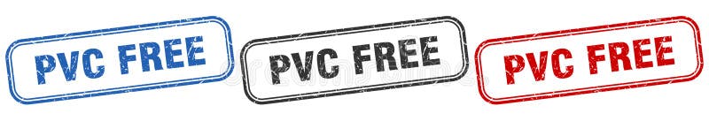 Pvc Free Square Isolated Sign Set. Pvc Free Stamp Stock Vector ...