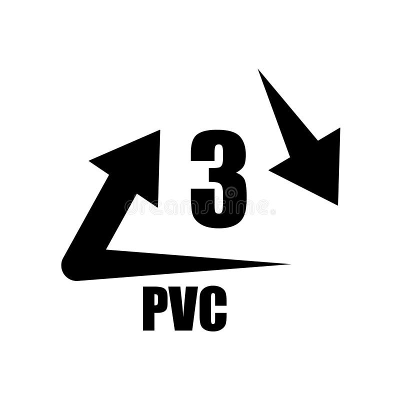 3 PVC Icon Vector Isolated on White Background, 3 PVC Sign , War Stock ...