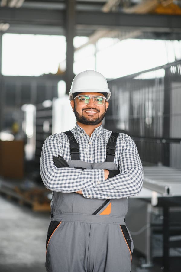 PVC Industry Worker or Operator Making Frames for Windows and Doors ...