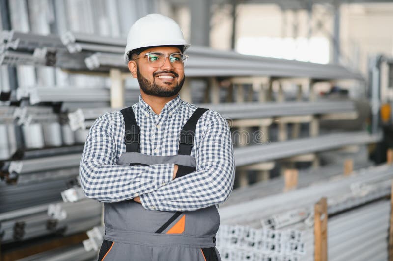 PVC Industry Worker or Operator Making Frames for Windows and Doors ...