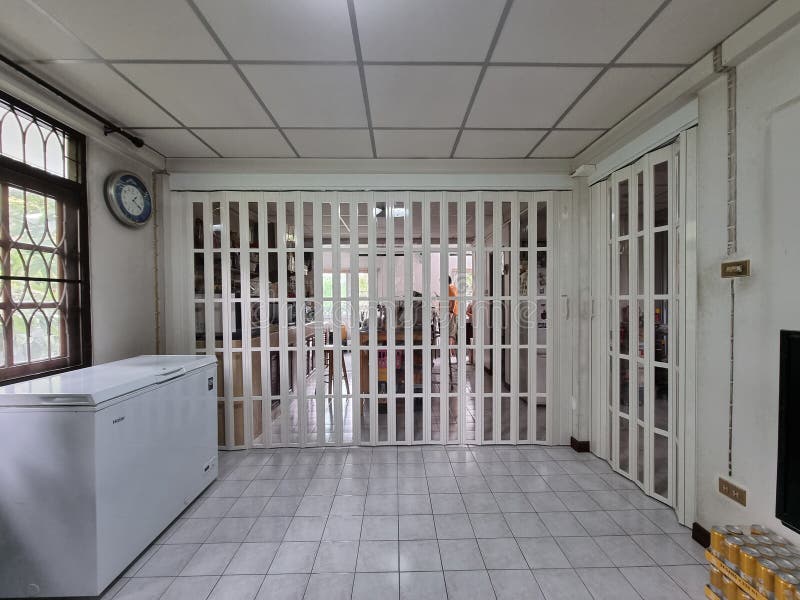 PVC Partition Walls Prevent Cold Wind from Air Conditioners Stock Photo ...