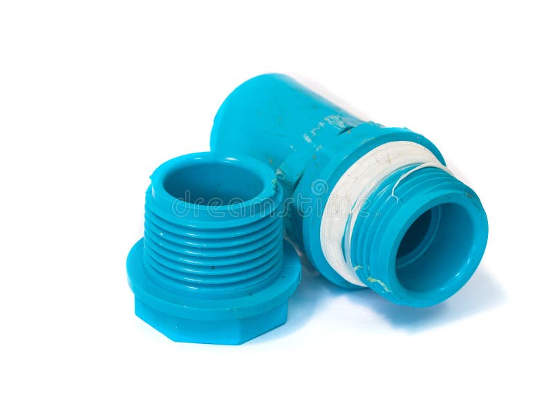 Pvc Pipe Connection Isolated Stock Photo - Image of pipeline ...