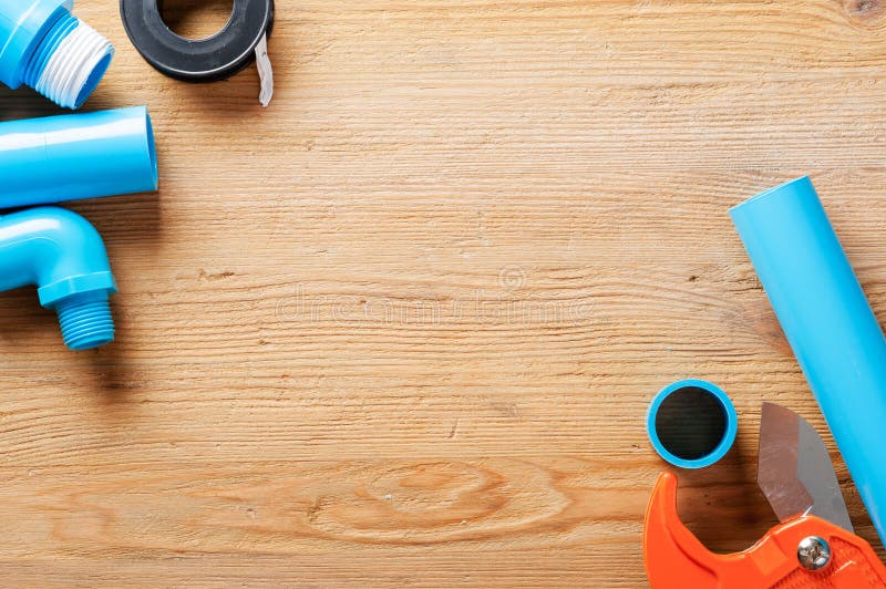 PVC Pipe connections stock image. Image of installation - 177785945