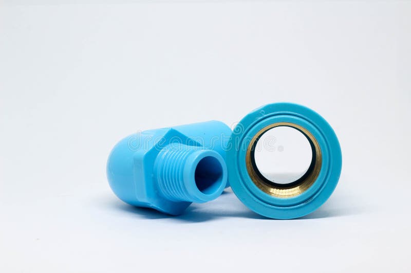 Pipe Fitting on White Background. Stock Image - Image of socket, washer ...