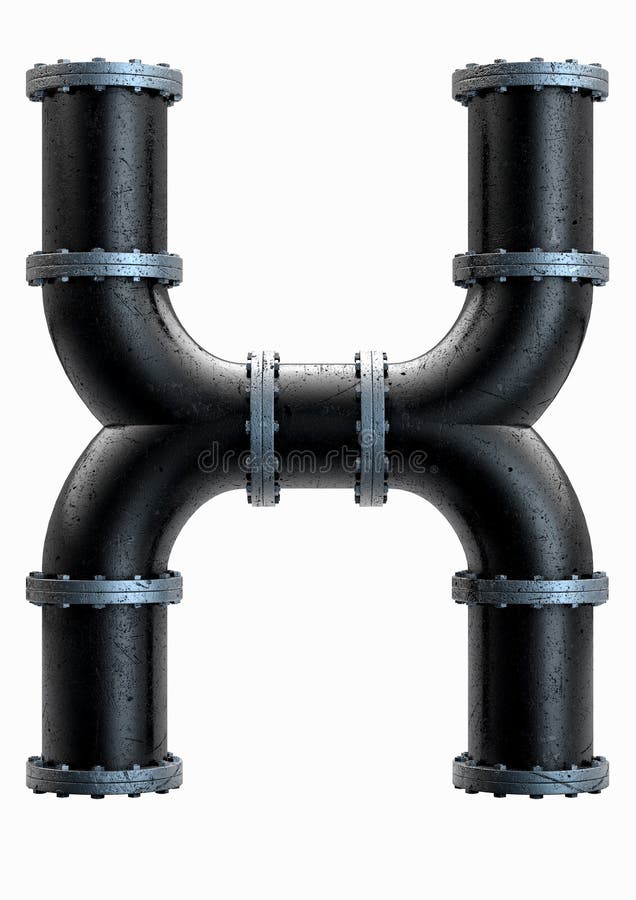 PVC Pipe Letter Concept stock illustration. Illustration of studio ...
