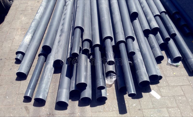 Pvc Pipes Stacked in Warehouse Stock Photo - Image of site, plumbing ...