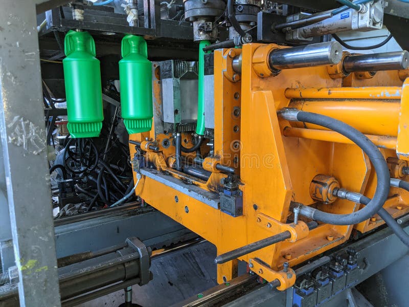 PVC Plastic Container Manufacturing Process Stock Image - Image of ...