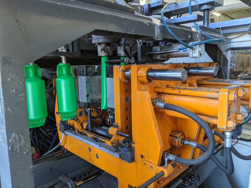 PVC Plastic Container Manufacturing Process Stock Image - Image of ...