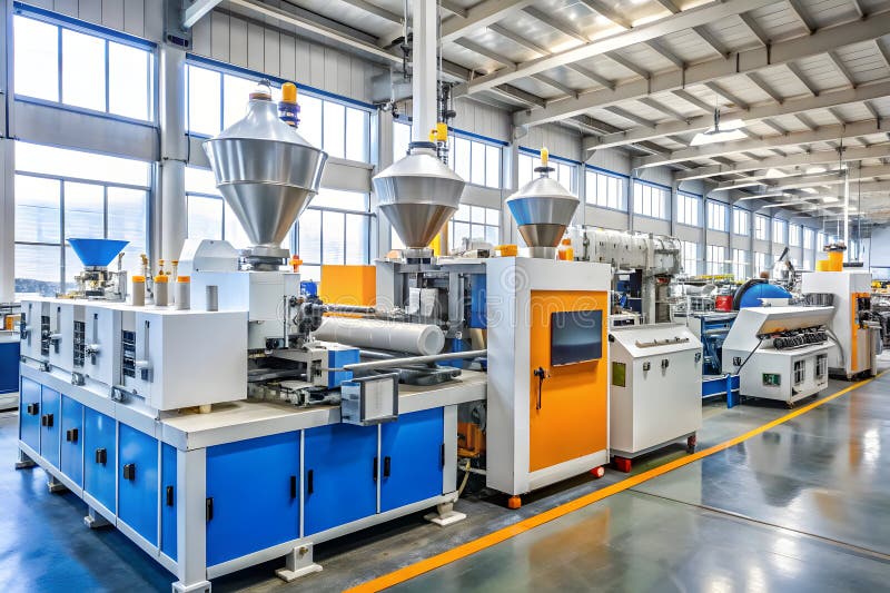 PVC Plastic Extrusion Production Machine Stock Illustration ...