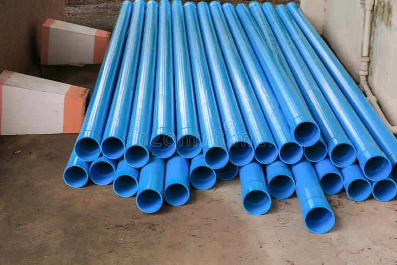 Plastic Drain Pipes Pvc in a Pile Stock Photo - Image of metal, pipe ...