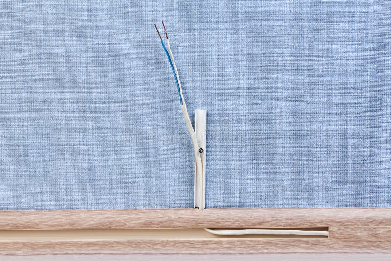 PVC Plinth with Cable Channel Stock Photo - Image of circuit, blue ...