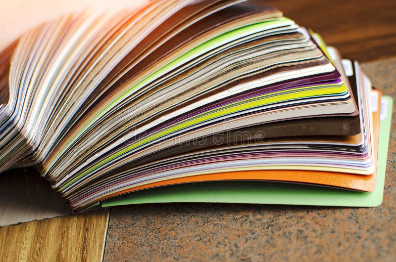 PVC Polymer Vinyl Sample for Customers To Choose the Kitchen Unit ...