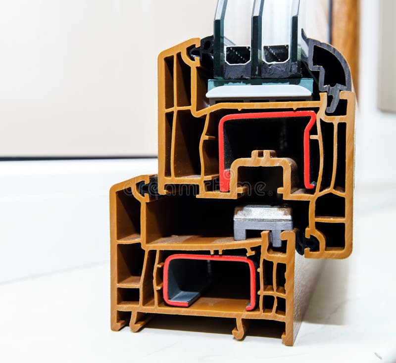 PVC Profile System for Windows Stock Photo - Image of view, decor: 35645742