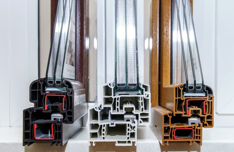 PVC Profile System for Windows Stock Image - Image of profile ...