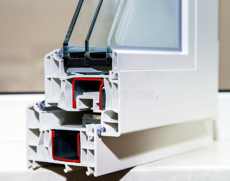 PVC Profile System for Windows Stock Photo - Image of urban, interior ...