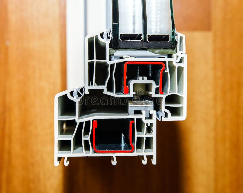 PVC Profile System for Windows Stock Image - Image of industry, clear ...