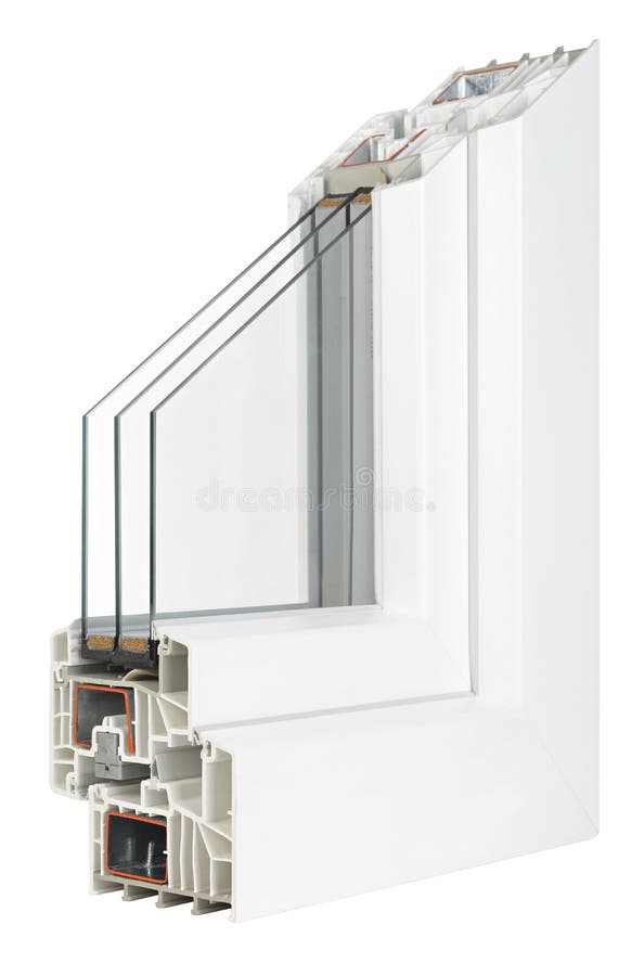 Pvc Profile Windows with Triple Glazing Stock Illustration ...