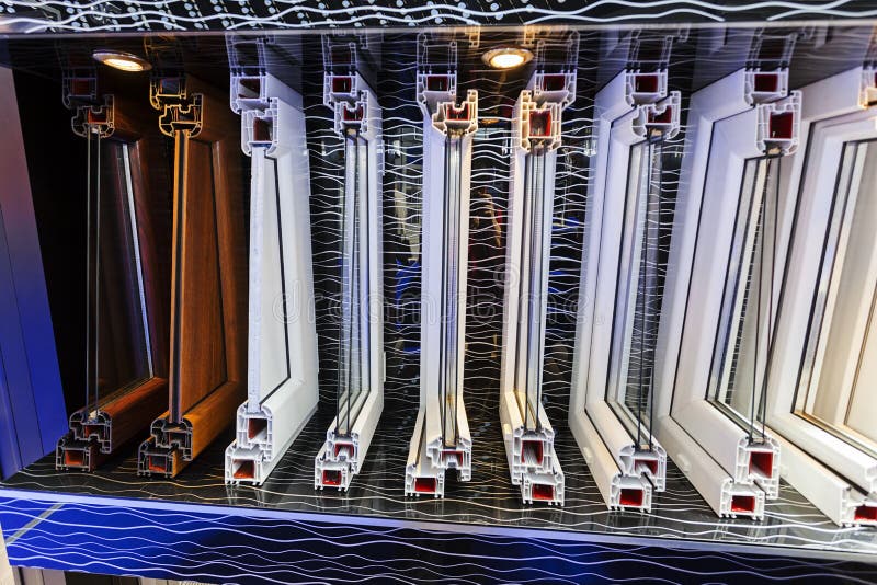 PVC profiles for window stock photo. Image of frame, material - 72344880