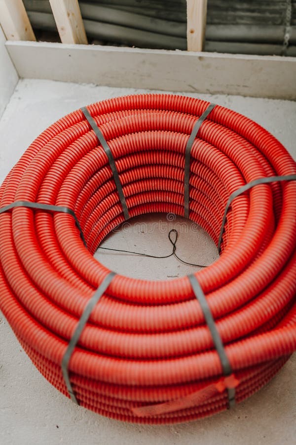 PVC Sewer Tube Lying on Construction Site Stock Image - Image of ...