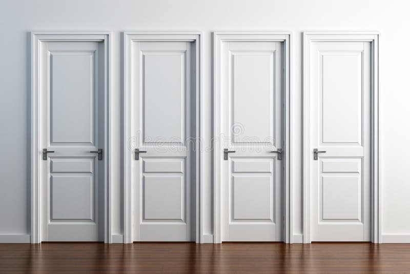 Pvc Solid Doors on White Background Stock Illustration - Illustration ...