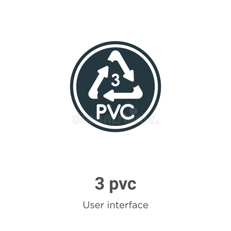 3 Pvc Vector Icon on White Background. Flat Vector 3 Pvc Icon Symbol ...
