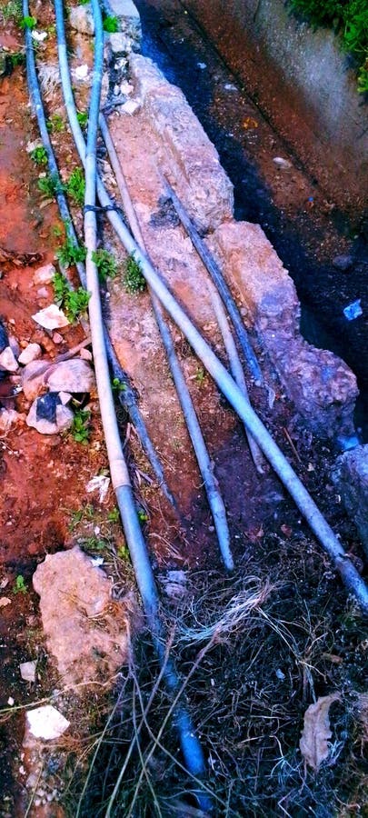 Pvc Pipe Laid on the Ground Stock Photo - Image of home, bury: 298509830