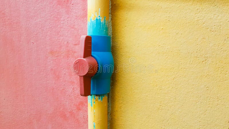 PVC of water on the wall. stock photo. Image of industrial - 87834242