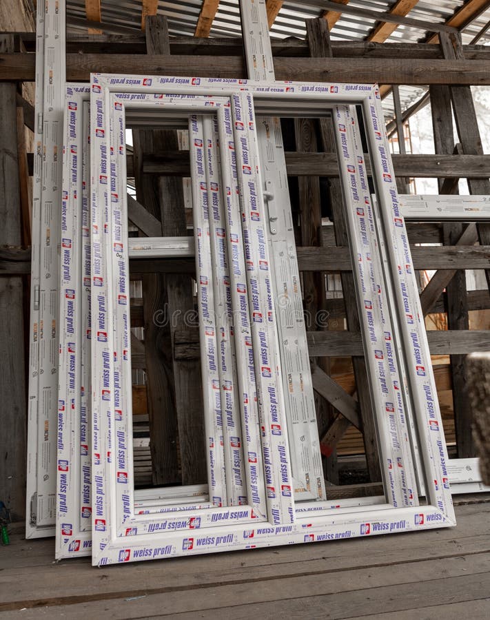 PVC Weiss Profile for Windows. Production of PVC Windows Plastic ...