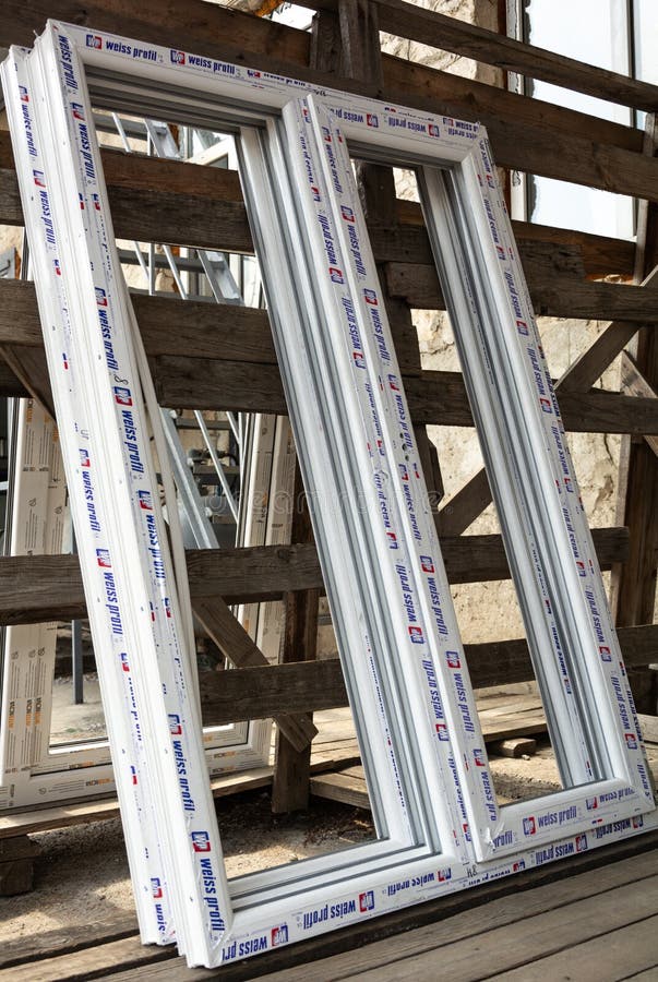 PVC Weiss Profile for Windows. Production of PVC Windows Plastic ...