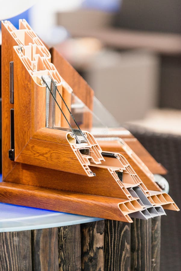 PVC Window Cross Section stock photo. Image of focus - 221782492