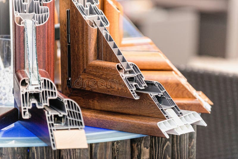 PVC Window Cross Section stock image. Image of cross - 221782523