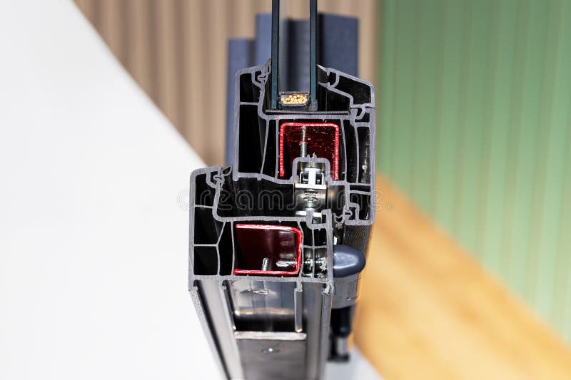 PVC Window or Door Cross Section Stock Image - Image of cross, industry ...