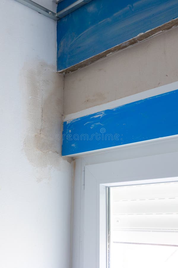 PVC Window Installation Process Stock Image - Image of white, cement ...