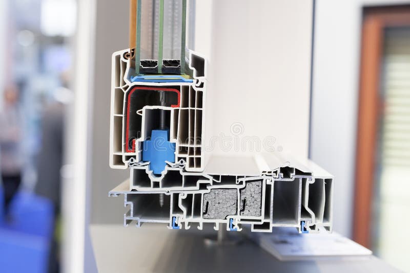 PVC window profile stock photo. Image of material, construction - 39784302