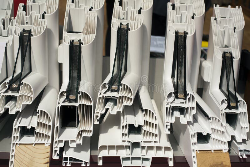 PVC window profiles stock image. Image of choice, frame - 32617665